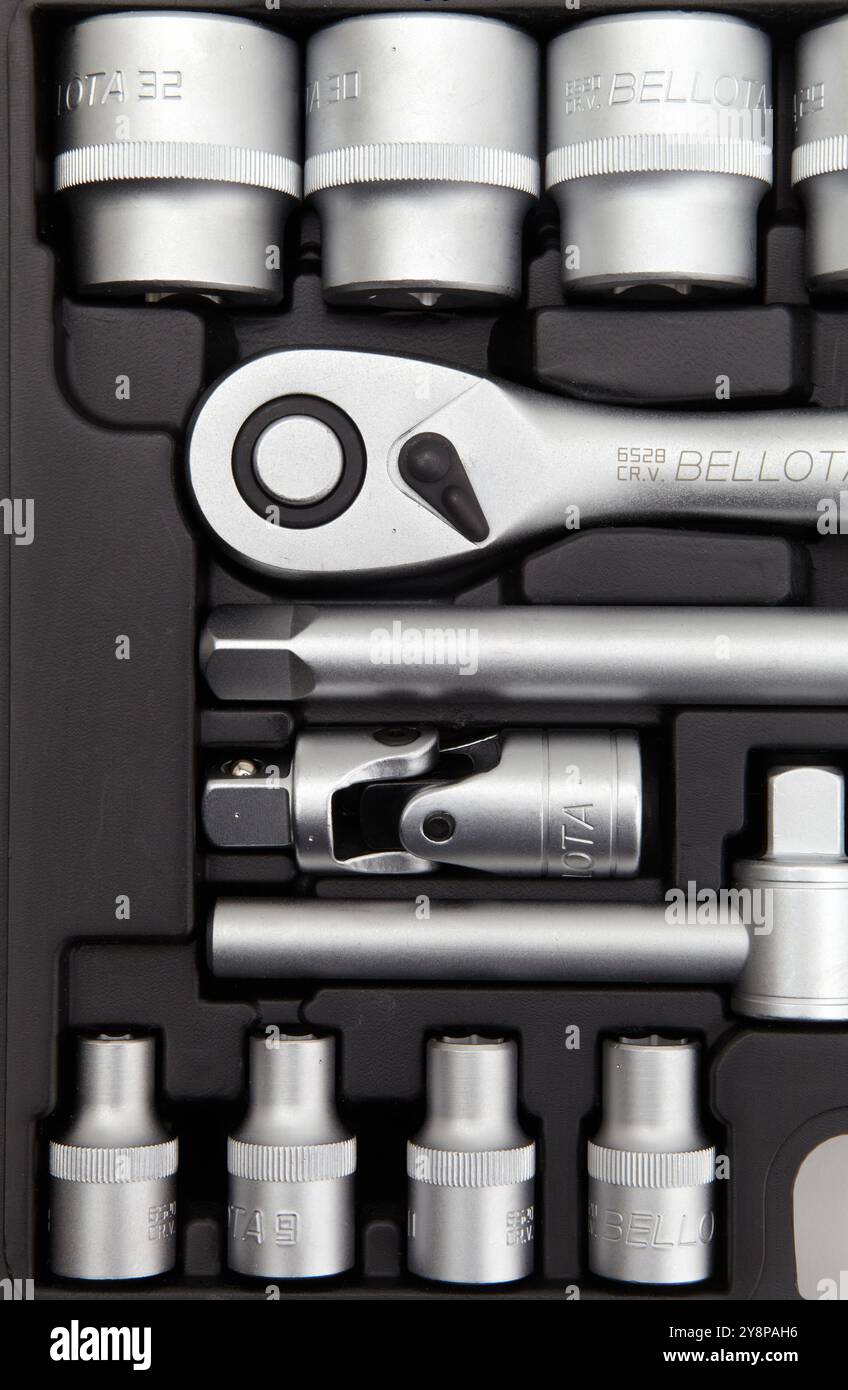 Socket spanners, Industrial hand tool Stock Photo - Alamy
