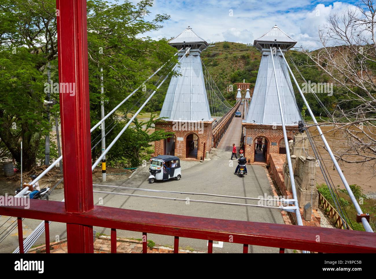 West Bridge, Cauca River, Santa Fe de Antioquia, Antioquia, Colombia ...