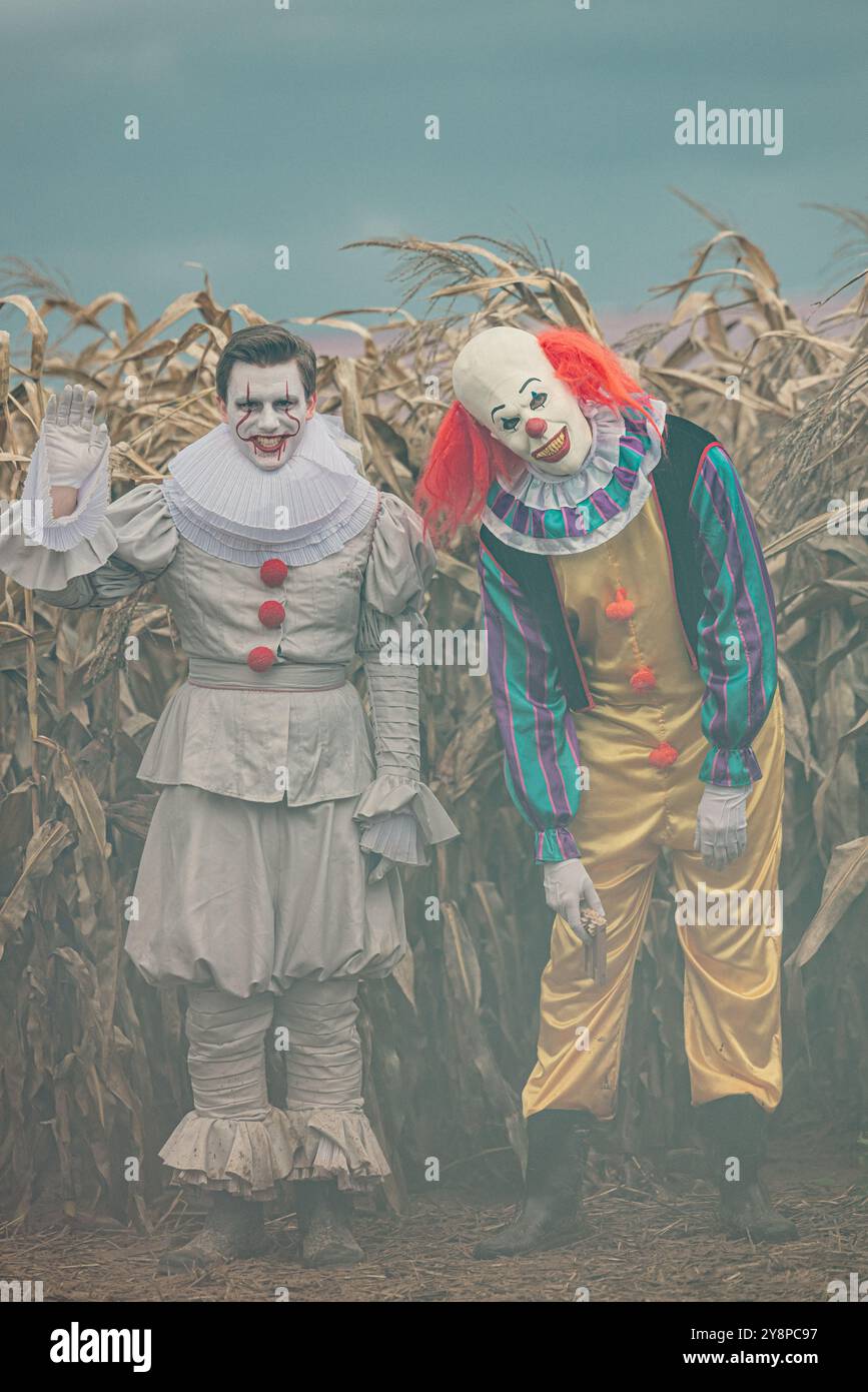 October 2022/23, Frankfurt, Germany, actors in monster and horror ...