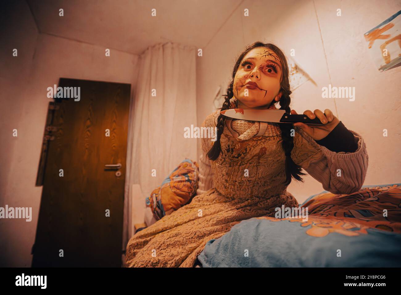 October 2022/23, Frankfurt, Germany, actors in monster and horror ...