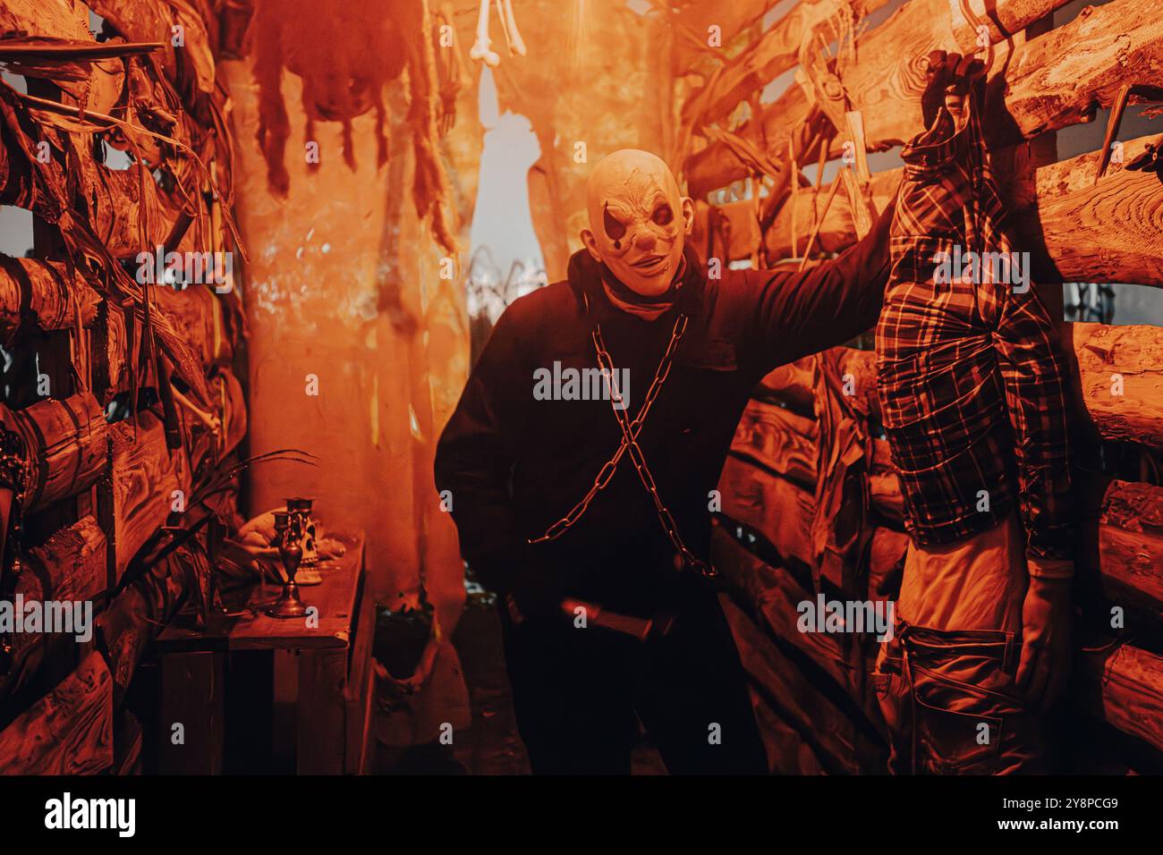 Frankfurth, October 2022/23 Horror Maze labyrinth Stock Photo - Alamy