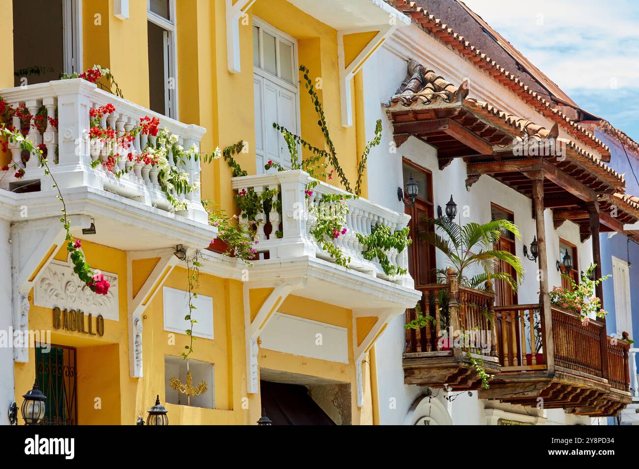 Segunda de Badillo street, Cartagena de Indias, Bolivar, Colombia ...