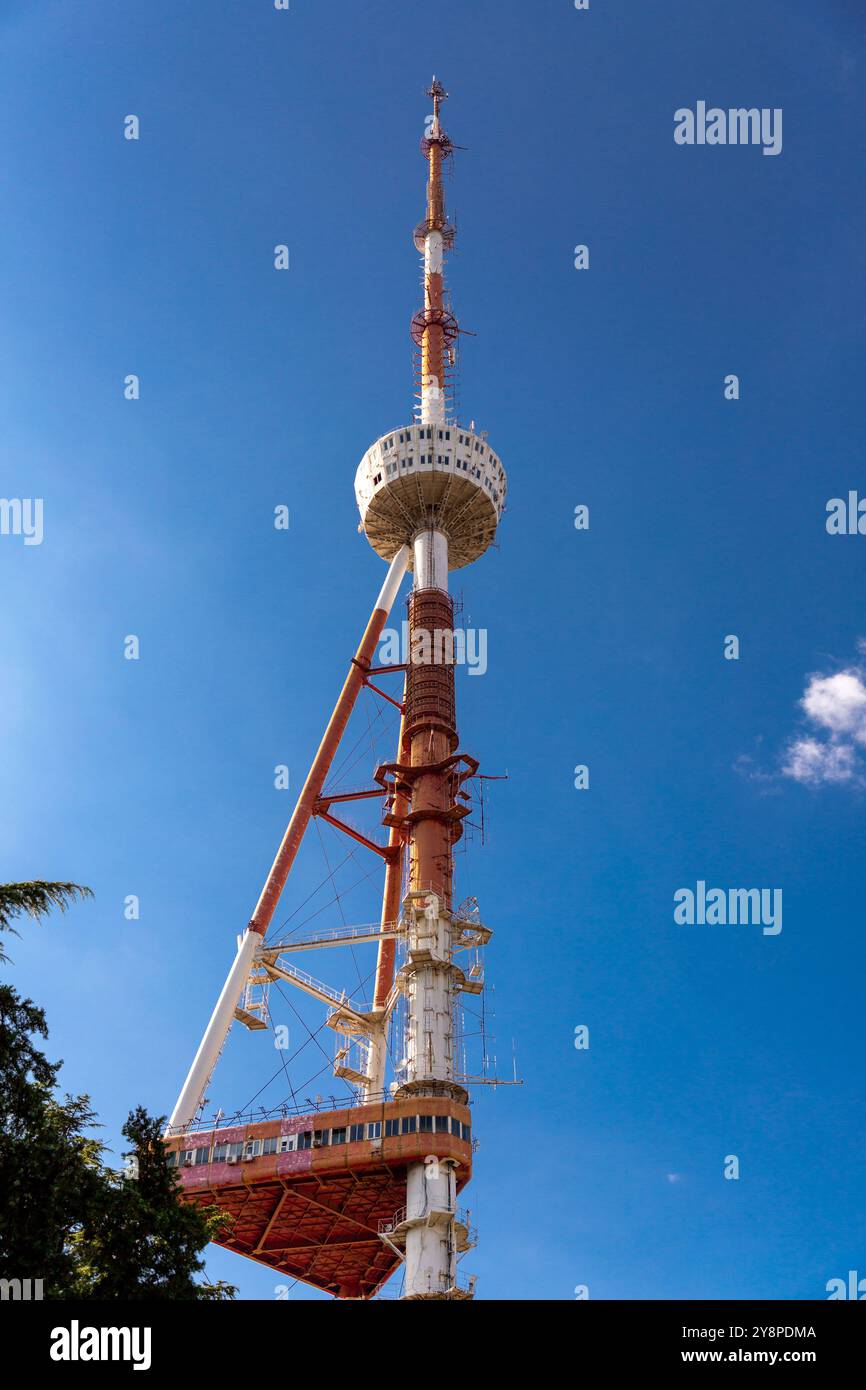 Tbilisi, Georgia - 17 AUG, 2024: Georgia Tbilisi TV Broadcasting Tower ...