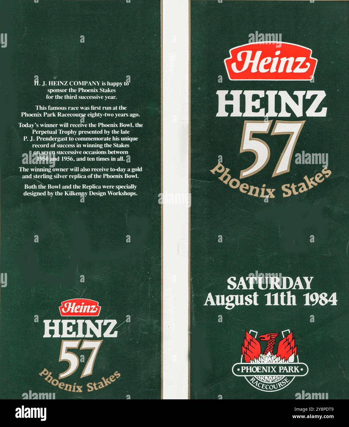 The Racecard for The Heinz 57 horse race held in The Phoenix Park in ...