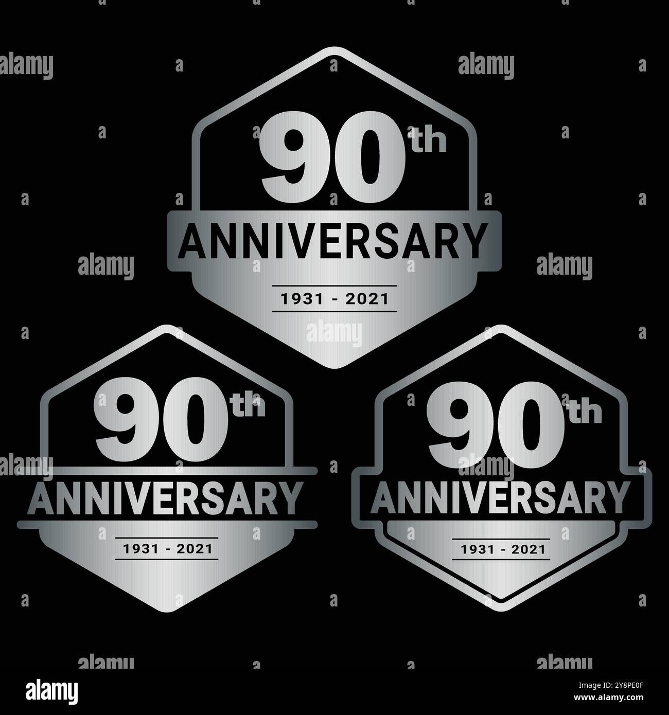 90 years anniversary celebration logotype. 90th anniversary logo ...