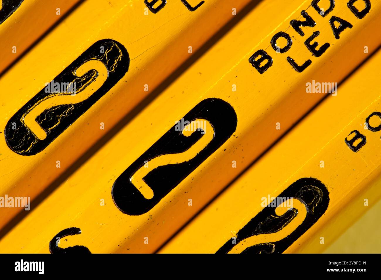 Close up of a number 2 pencil shaft Stock Photo - Alamy