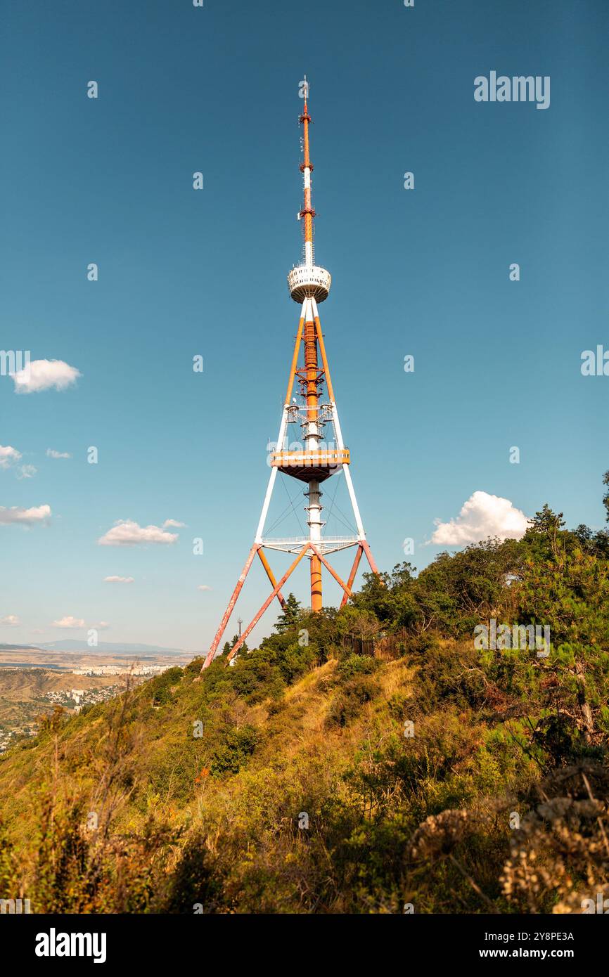 Tbilisi, Georgia - 17 AUG, 2024: Georgia Tbilisi TV Broadcasting Tower ...