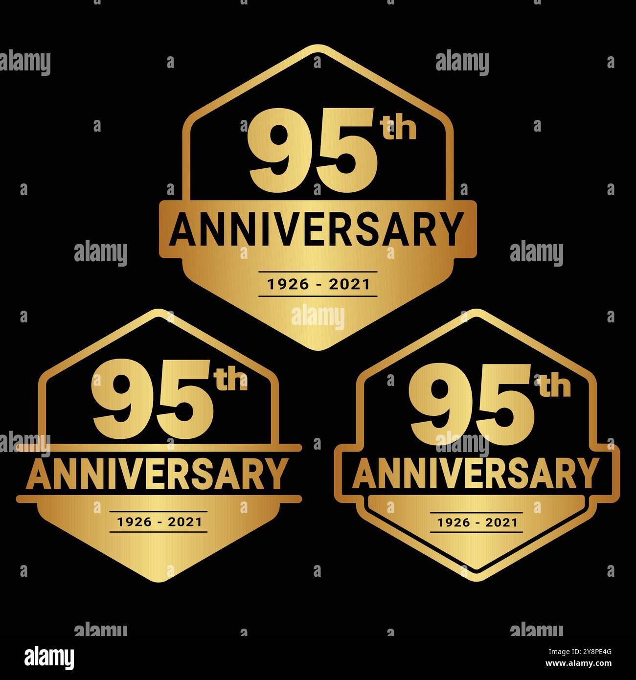 95 years anniversary celebration logotype. 95th anniversary logo ...