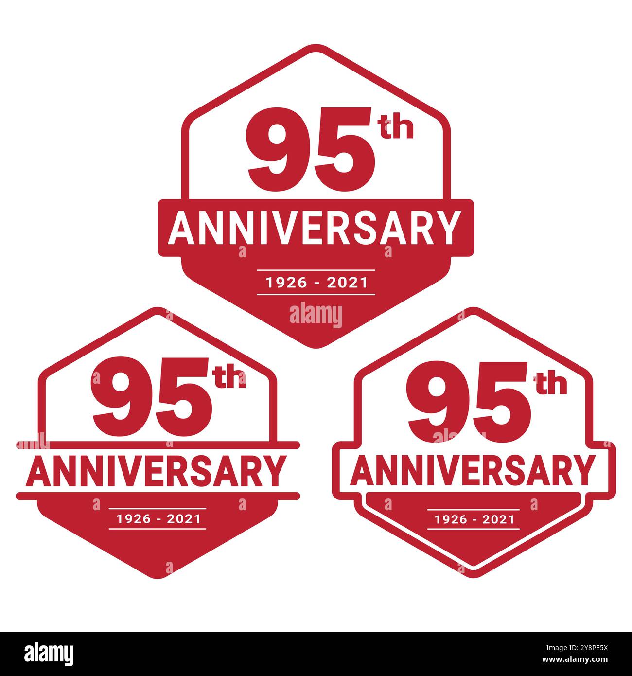 95 years anniversary celebration logotype. 95th anniversary logo ...