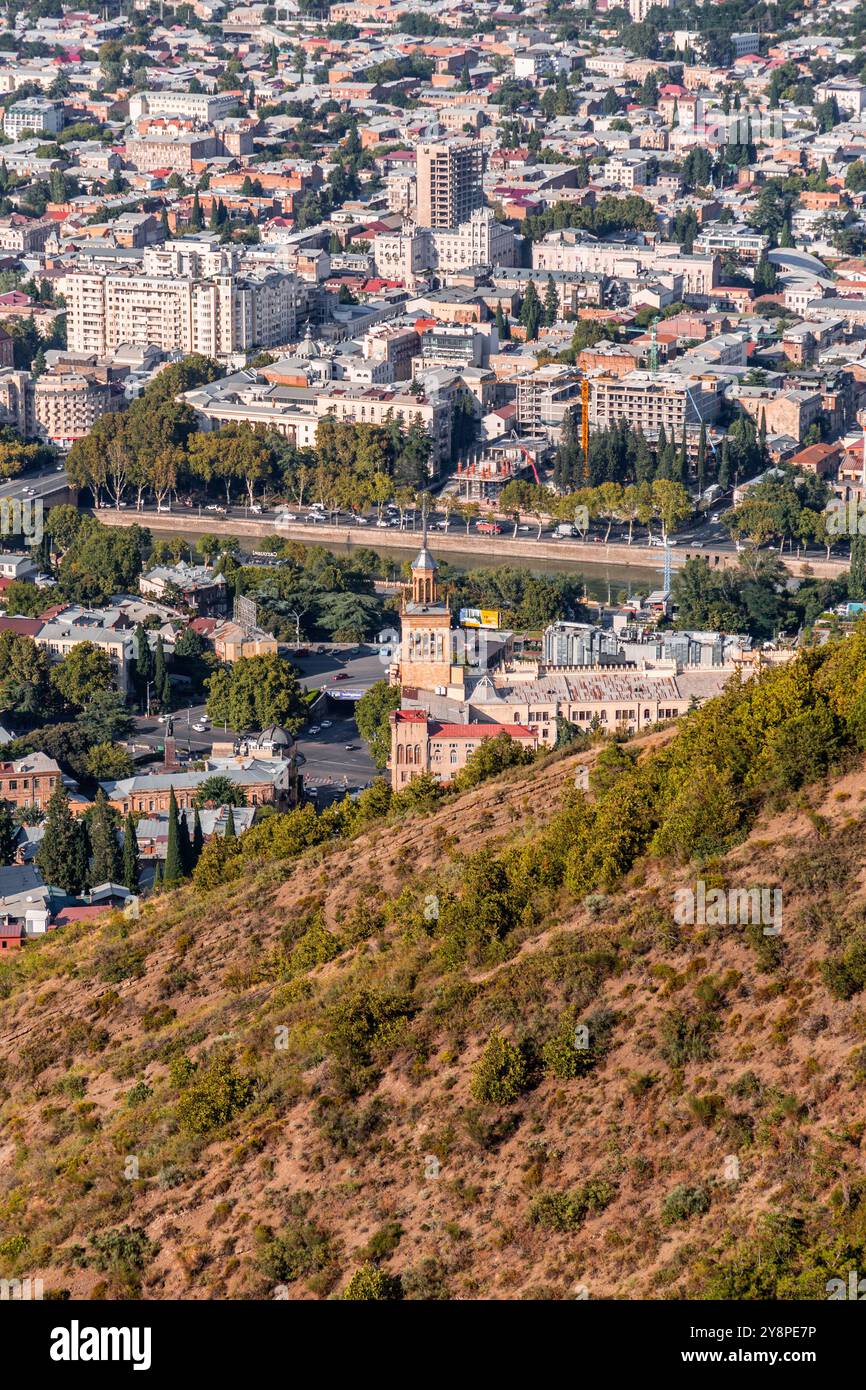 Tbilisi, Georgia - 17 AUG, 2024: Buildings around the Rustaveli metro ...