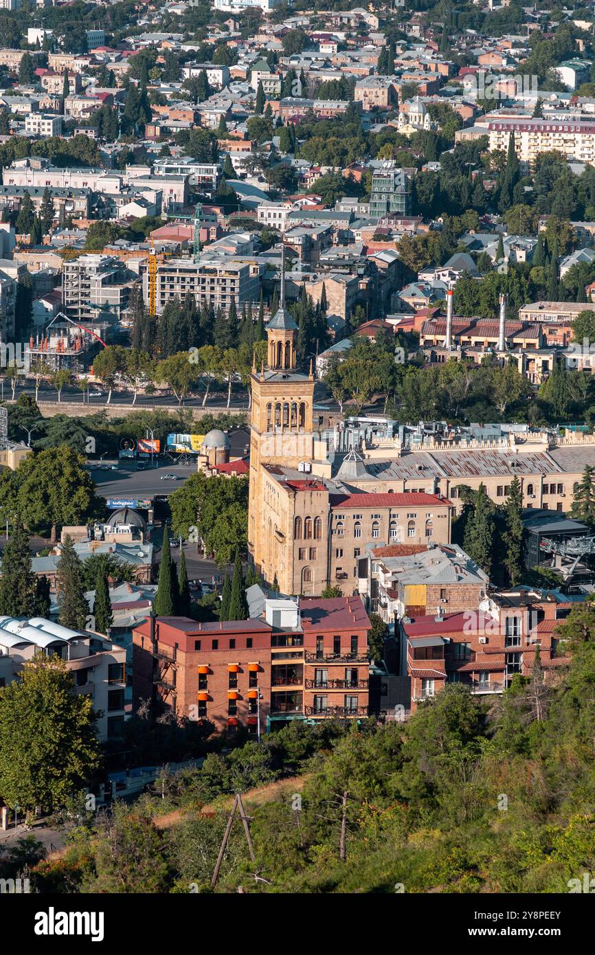 Tbilisi, Georgia - 17 AUG, 2024: Buildings around the Rustaveli metro ...