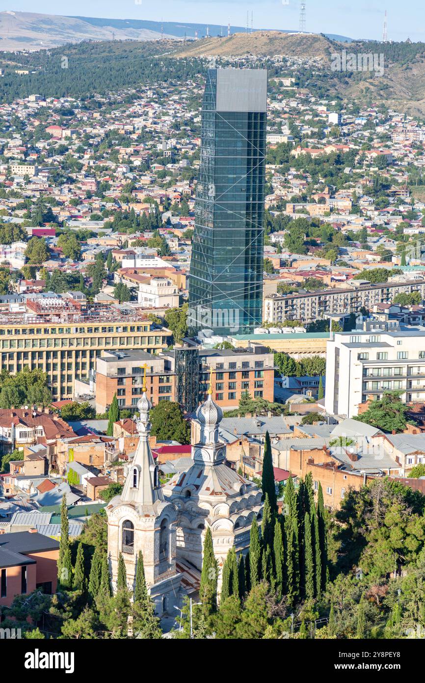 Tbilisi, Georgia - 17 AUG, 2024: The glass tower of the Biltmore Hotel ...