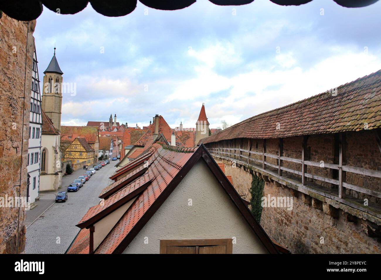 Town wall in Rothenburg ob der Tauber, Germany Stock Photo - Alamy
