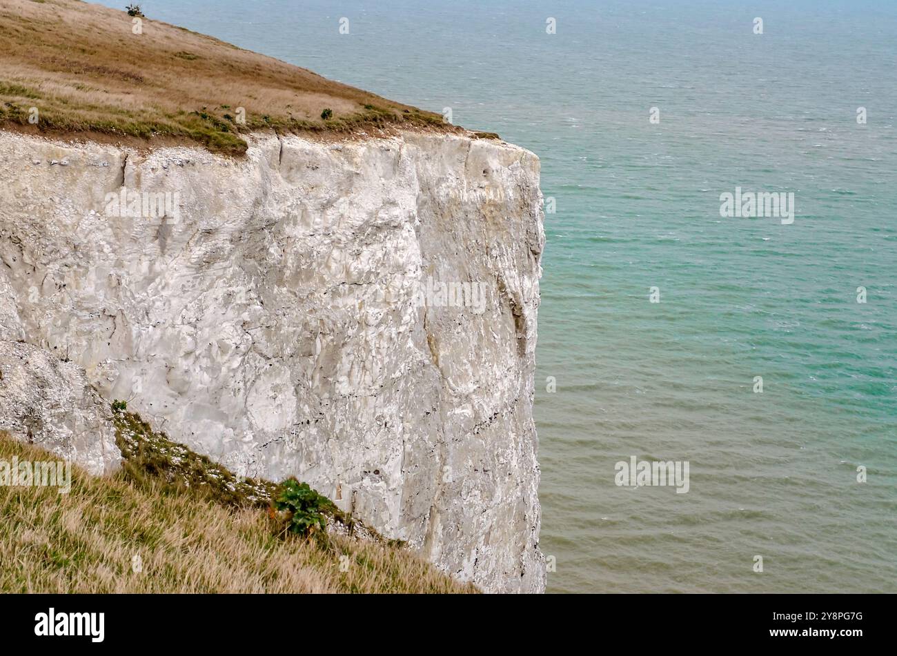 The white cliffs of Dover facing continental Europe on the English ...