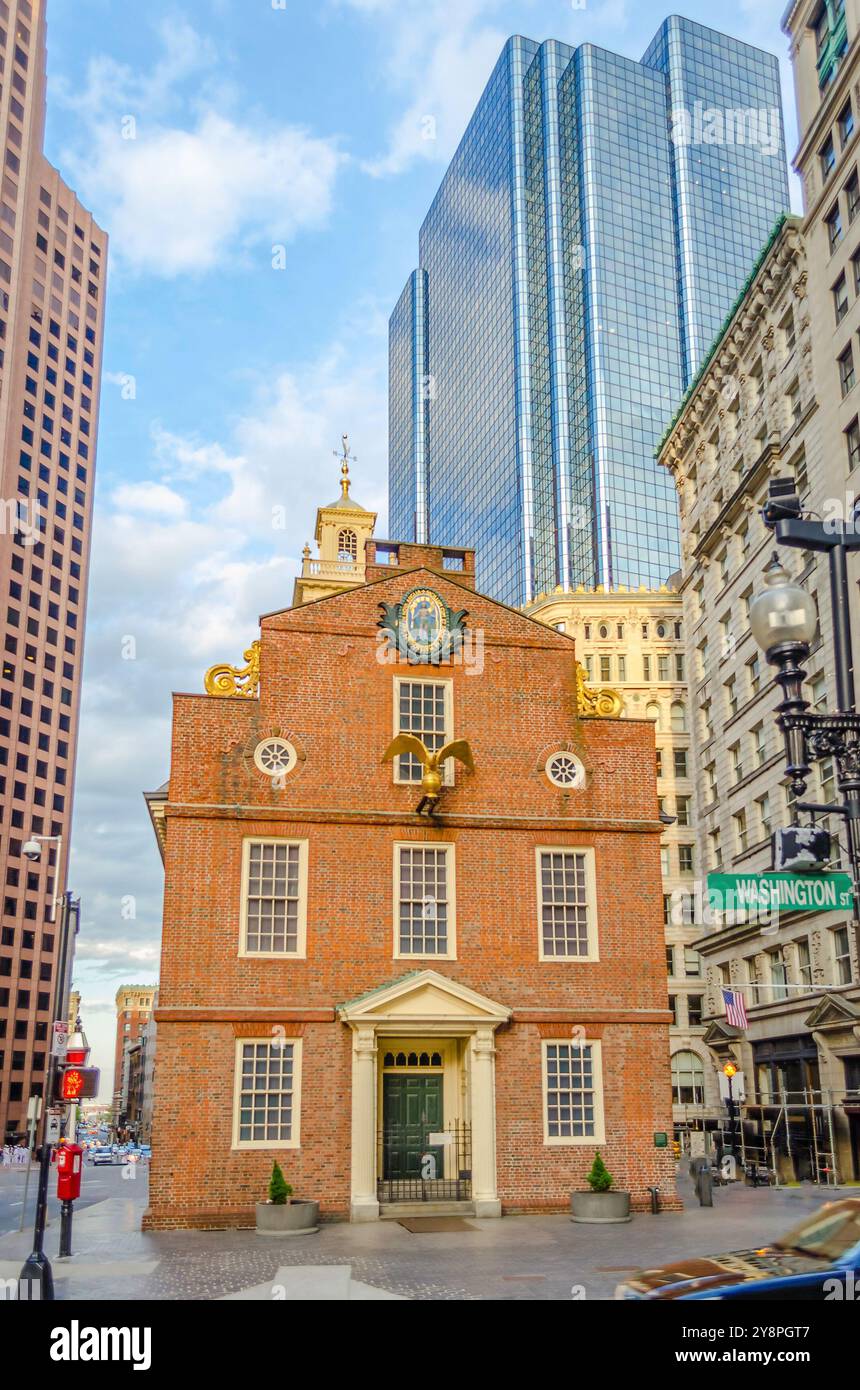Old State House, iconic building on the Freedom Trail route in central ...