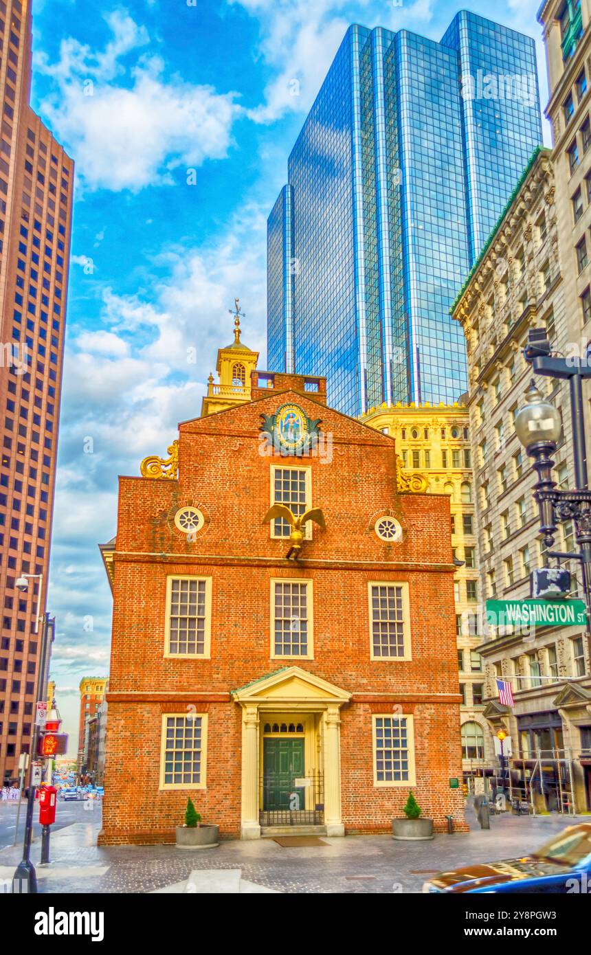 Old State House, iconic building on the Freedom Trail route in central ...
