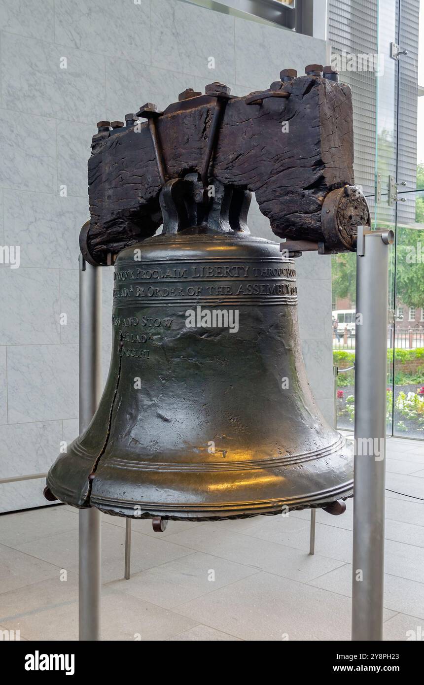 Liberty Bell, iconic symbol of American independence, located in the ...