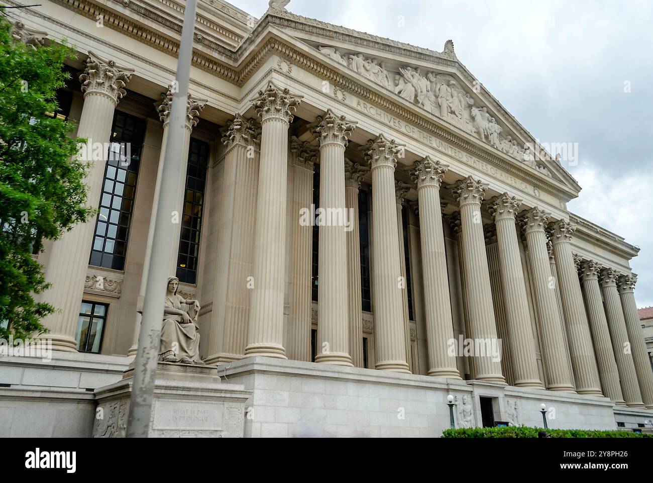 Facade of the National Archives building in Washington DC, USA Stock ...
