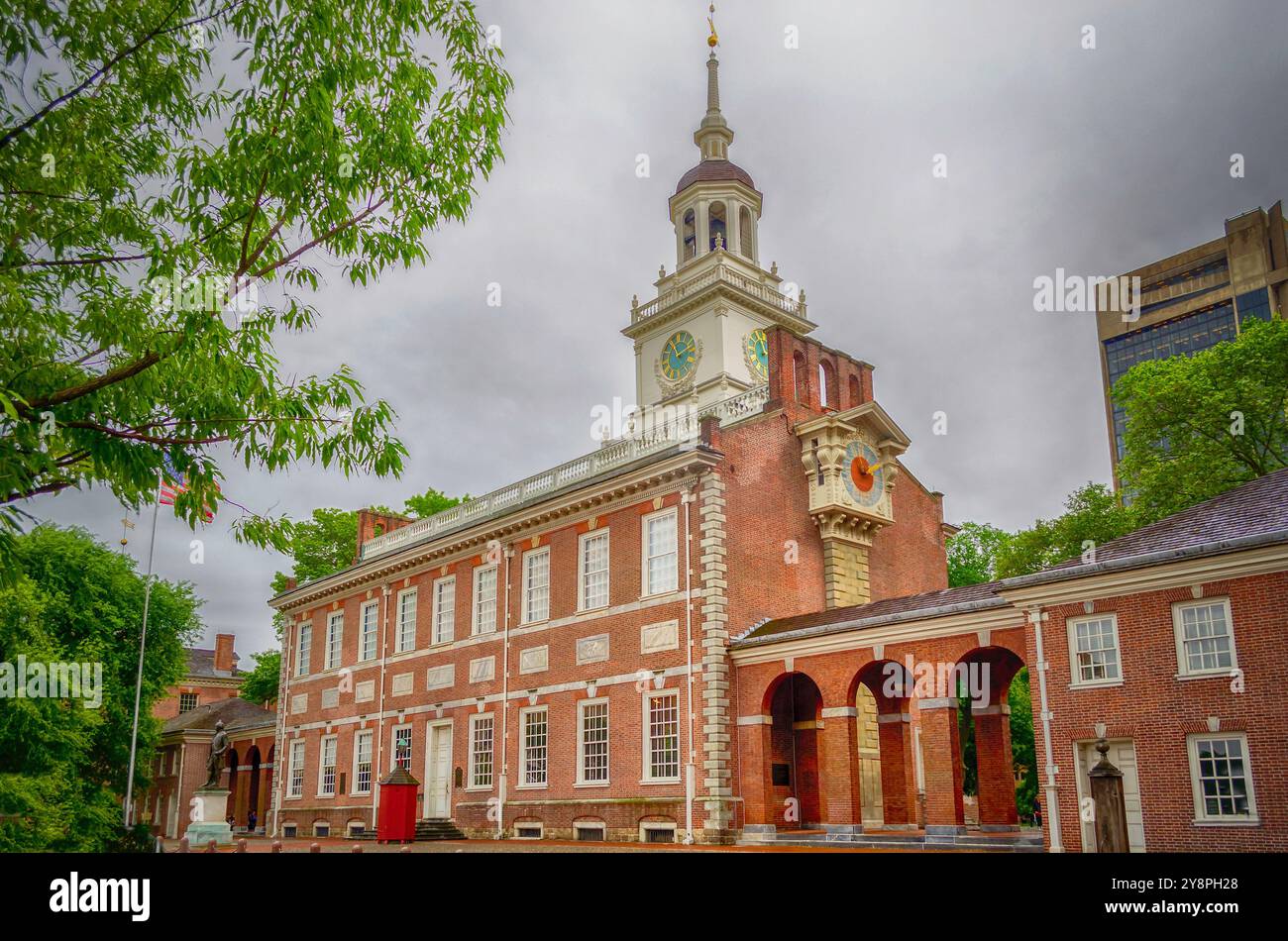Independence Hall building, historical landmark and centerpiece of the ...