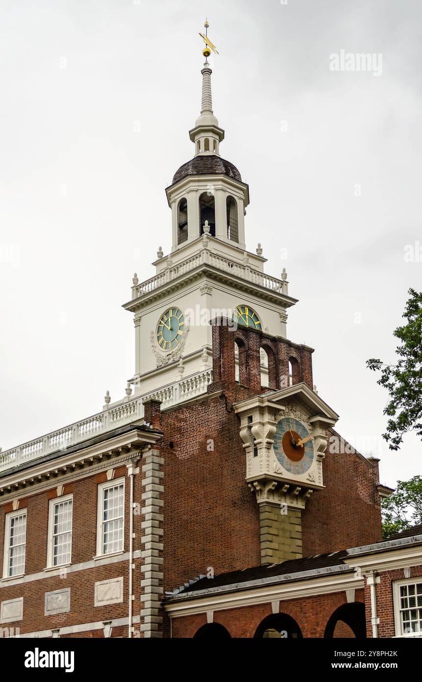 Independence Hall building, historical landmark and centerpiece of the ...