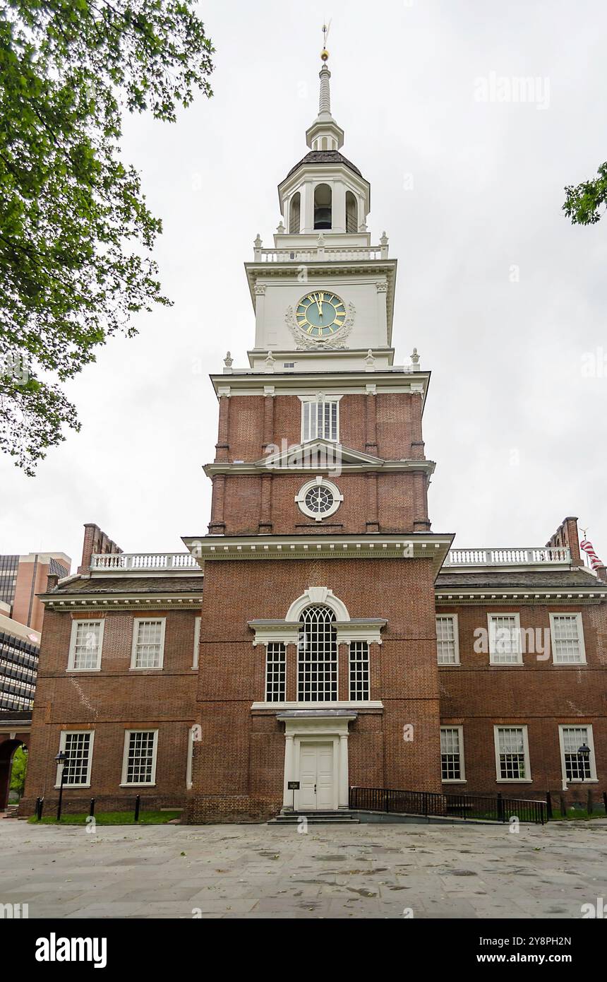 Independence Hall building, historical landmark and centerpiece of the ...
