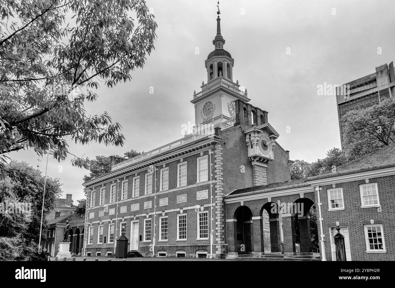 Independence Hall building, historical landmark and centerpiece of the ...