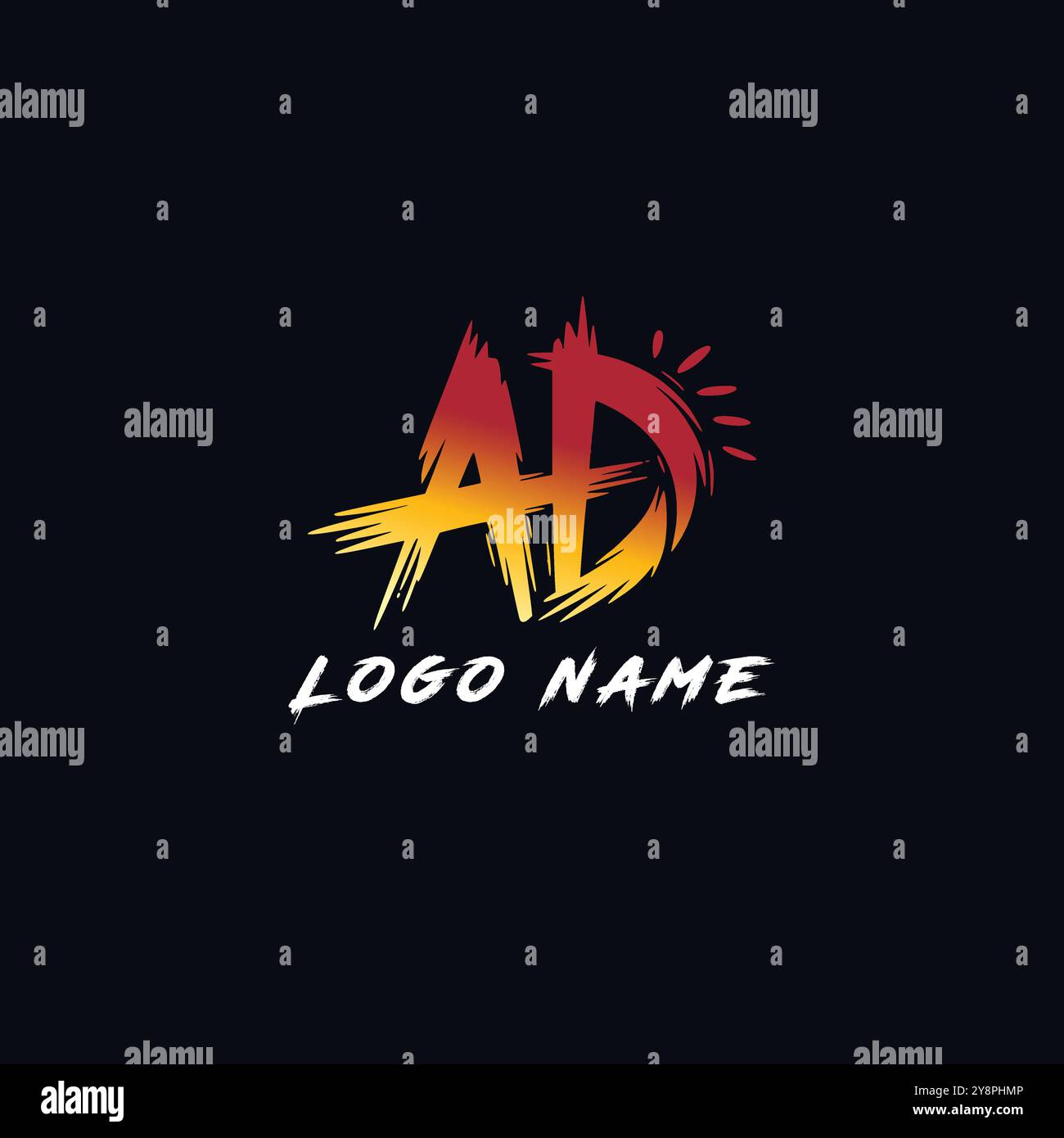 Initial AD Letter Logo With Creative Modern Business Typography Vector ...