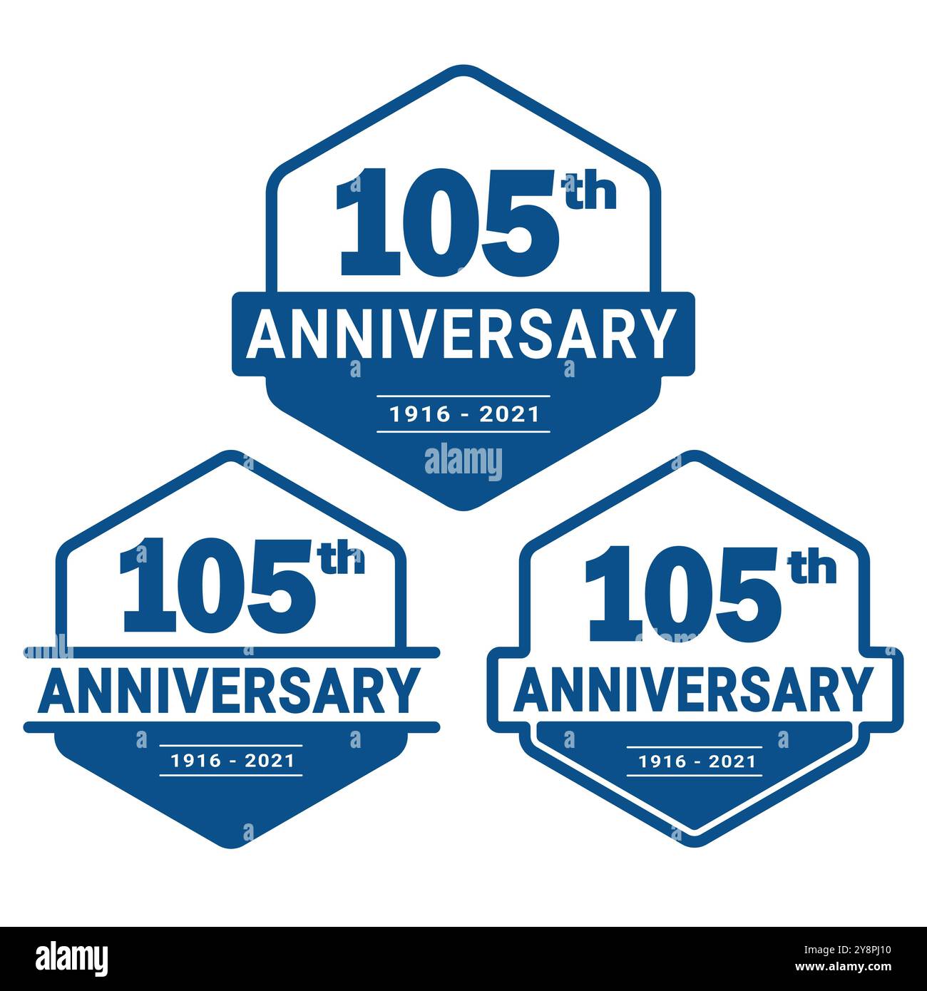 105 years anniversary celebration logotype. 105th anniversary logo ...
