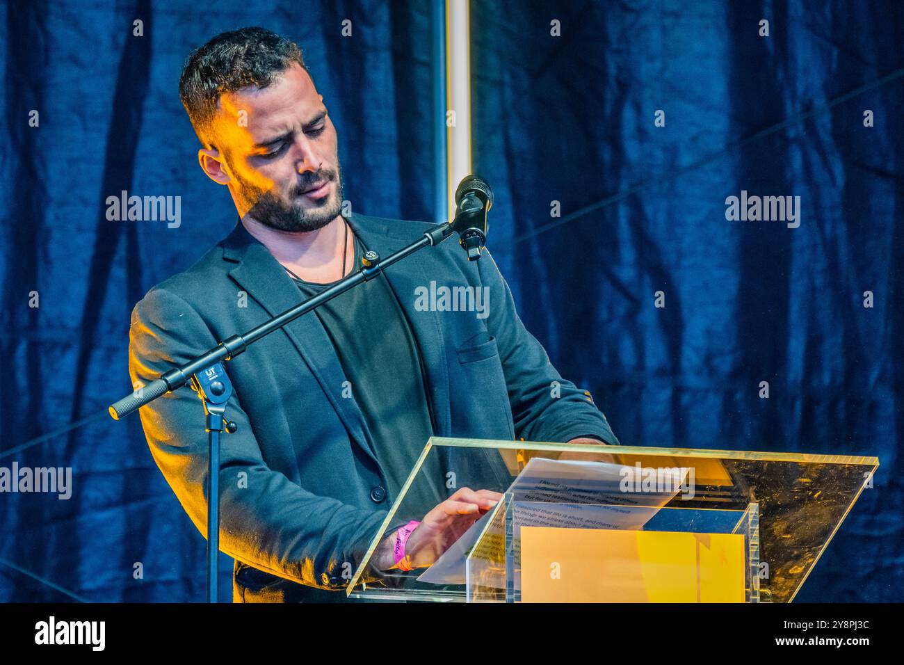 London, UK. 6th Oct, 2024. Tracy Ann Oberman introduces Barak Deri who ...