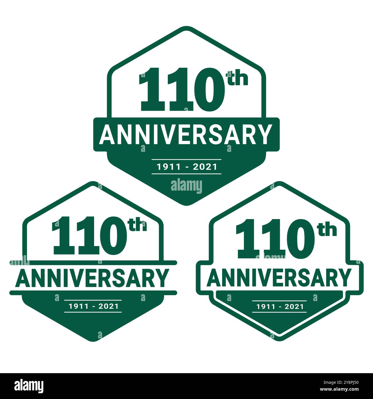 110 years anniversary celebration logotype. 110th anniversary logo ...