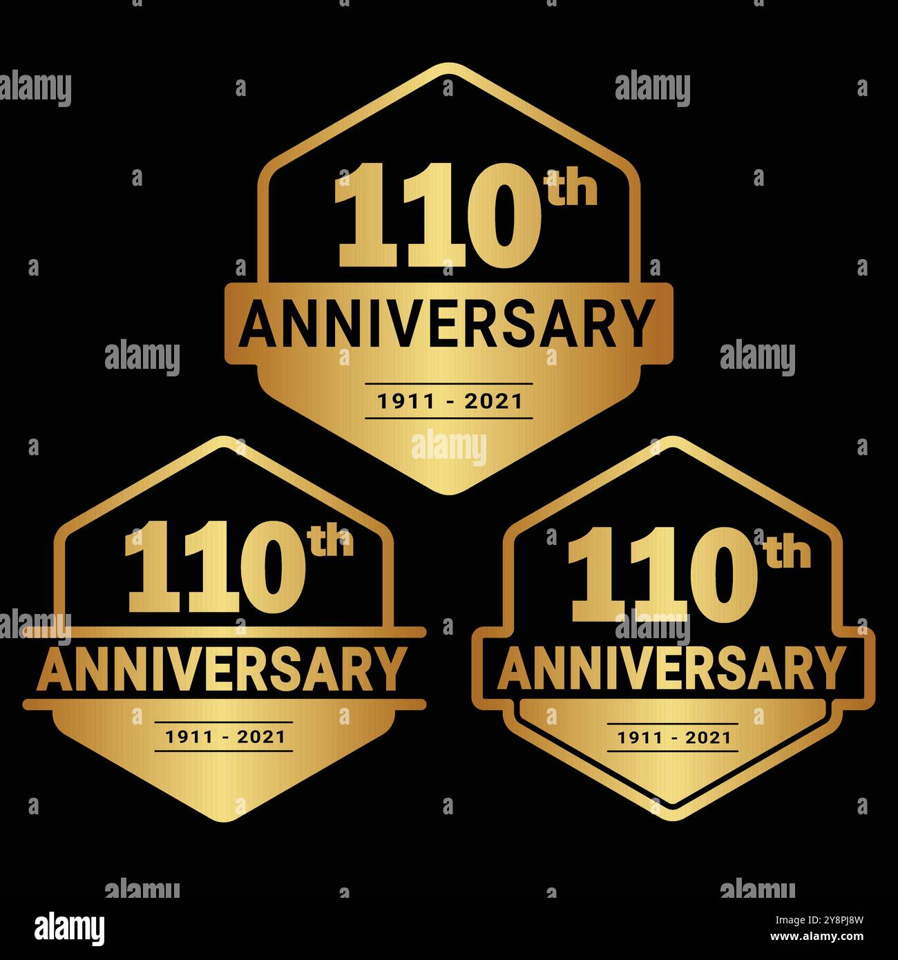 110 years anniversary celebration logotype. 110th anniversary logo ...