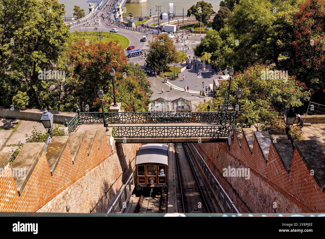 The Cable Car to the Royal Palace of Budapest Stock Photo - Alamy