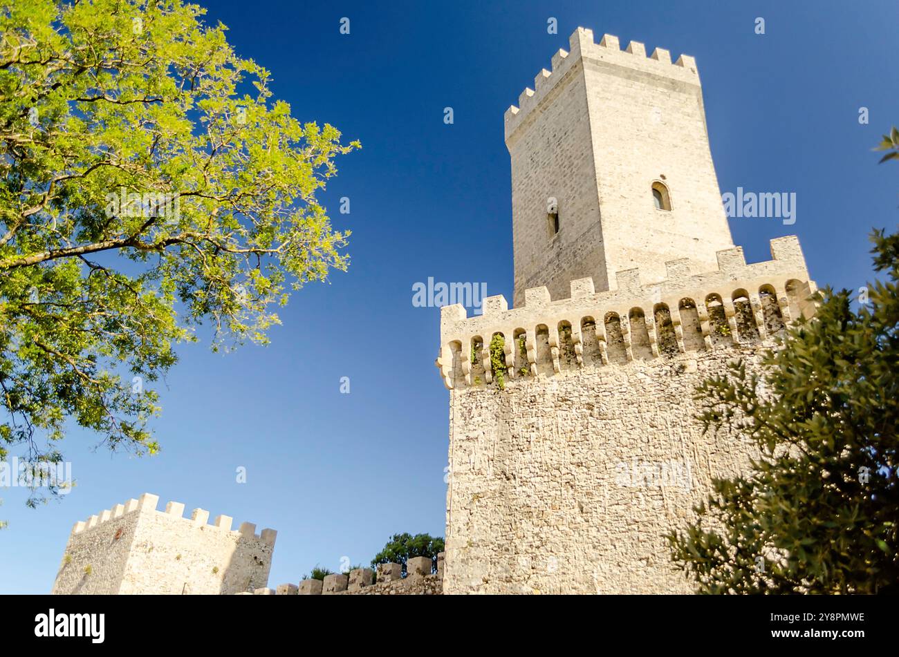 Balio Towers, a scenic medieval fortification in the town of Erice ...