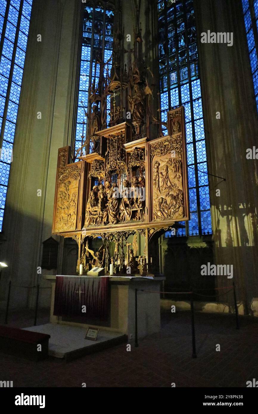 Inside of St. James's Church in Rothenburg ob der Tauber, Germany Stock ...
