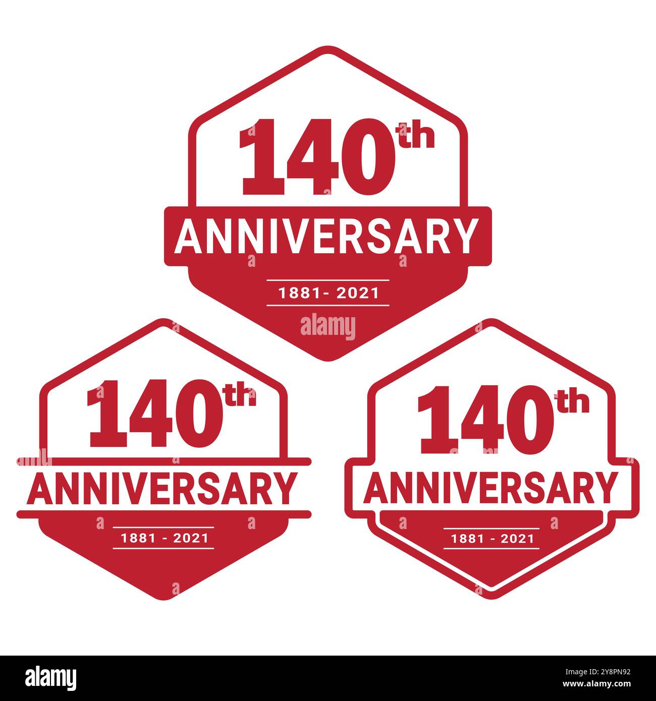140 years anniversary celebration logotype. 140th anniversary logo ...