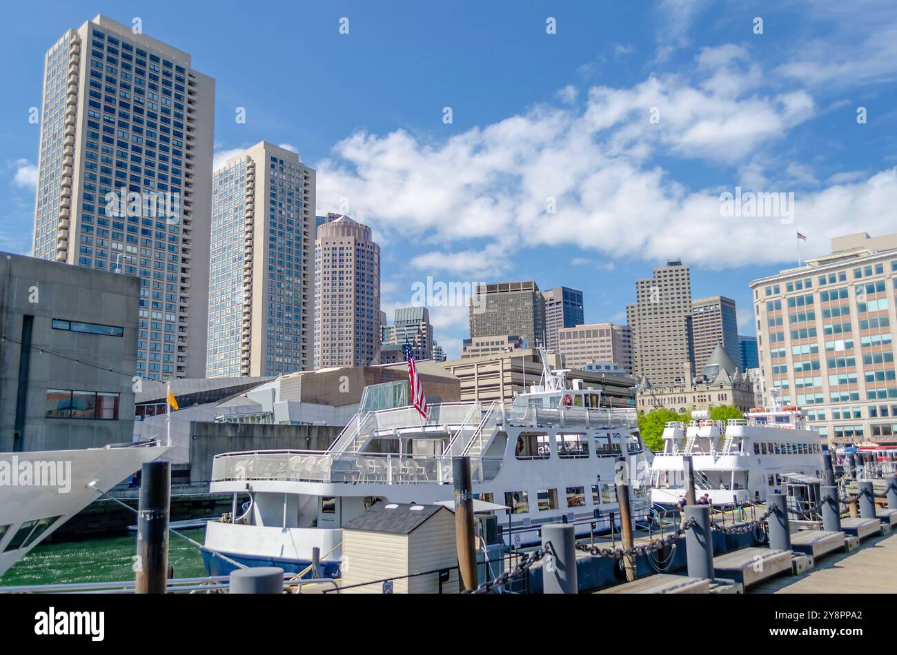 The scenic Boston Harbor and skyline, USA Stock Photo - Alamy