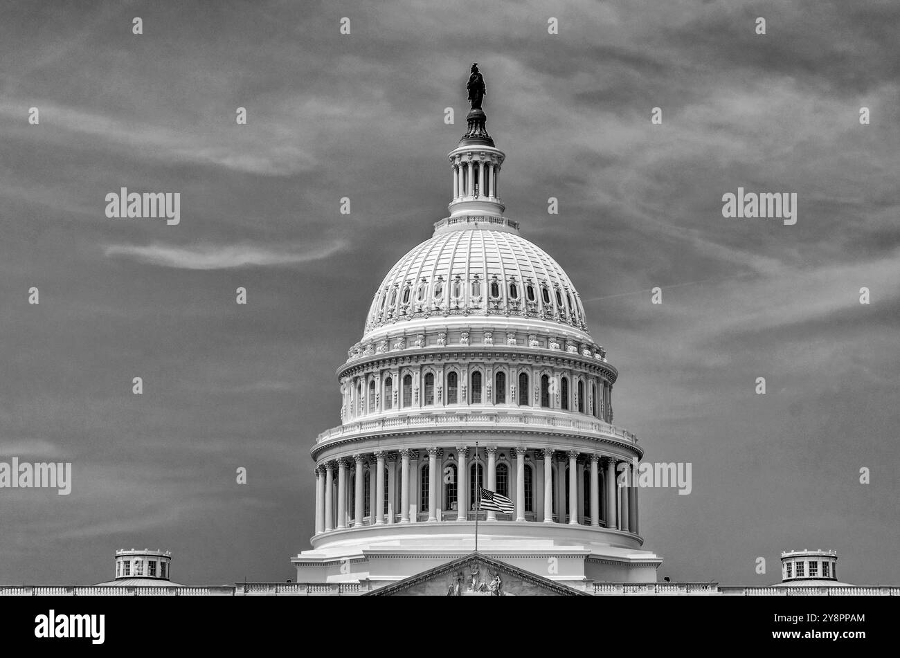 The dome of the United States Capitol building, iconic home of the ...