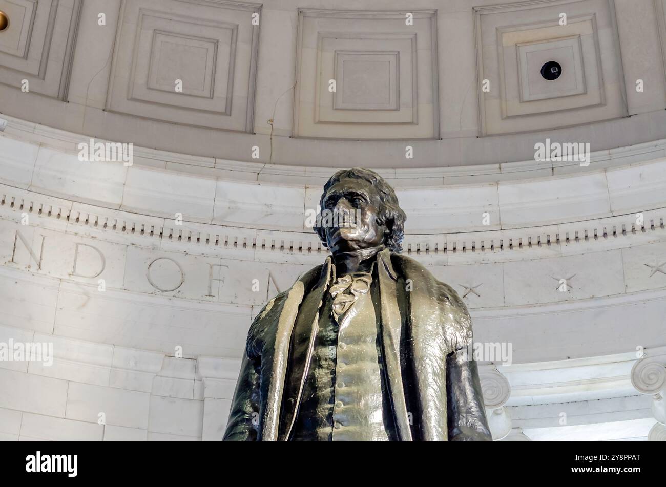 Thomas Jefferson monument inside the iconic Jefferson Memorial, Washington DC, USA Stock Photo ...