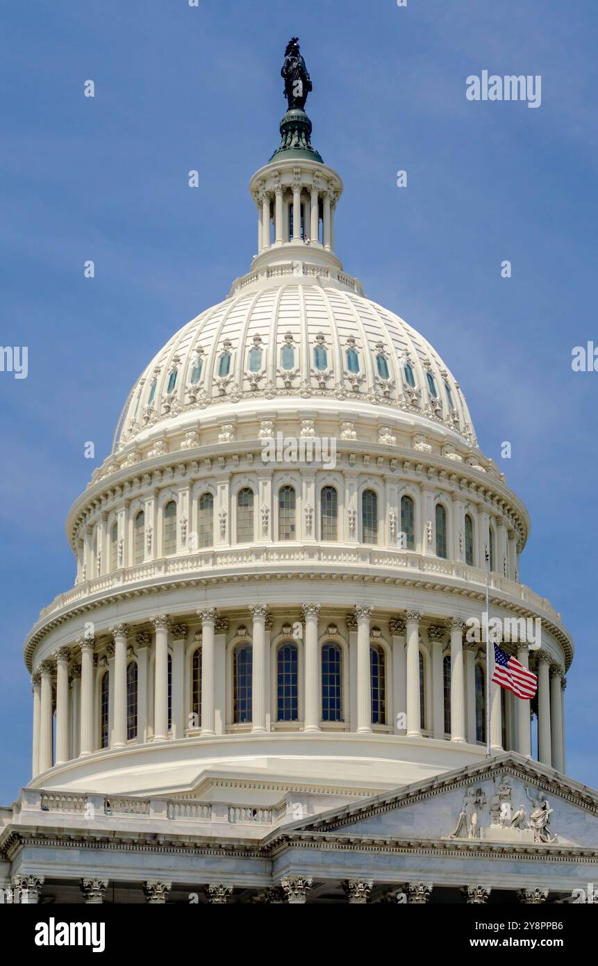 The dome of the United States Capitol building, iconic home of the ...