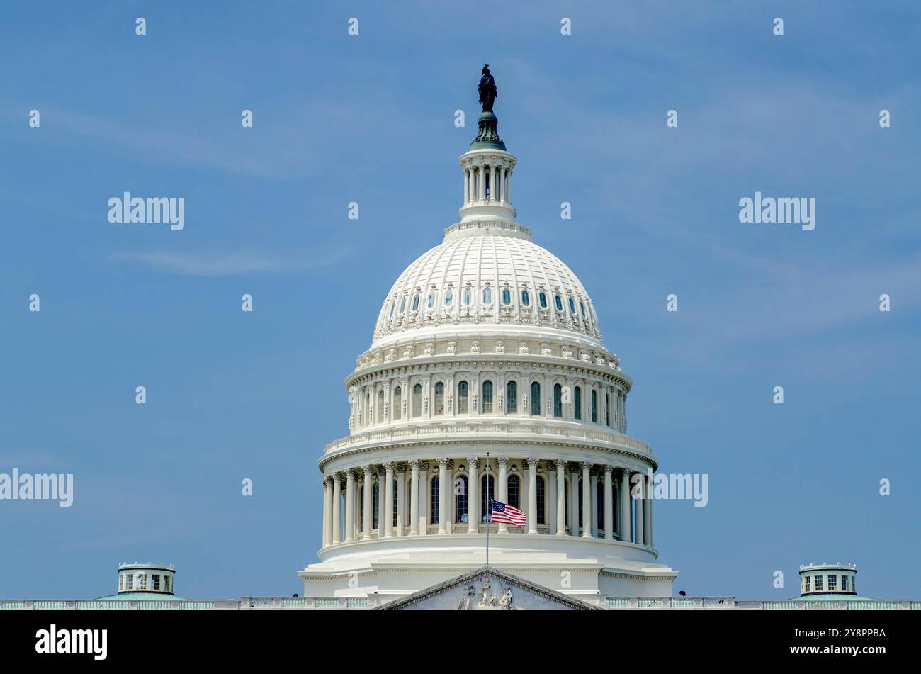 The dome of the United States Capitol building, iconic home of the ...