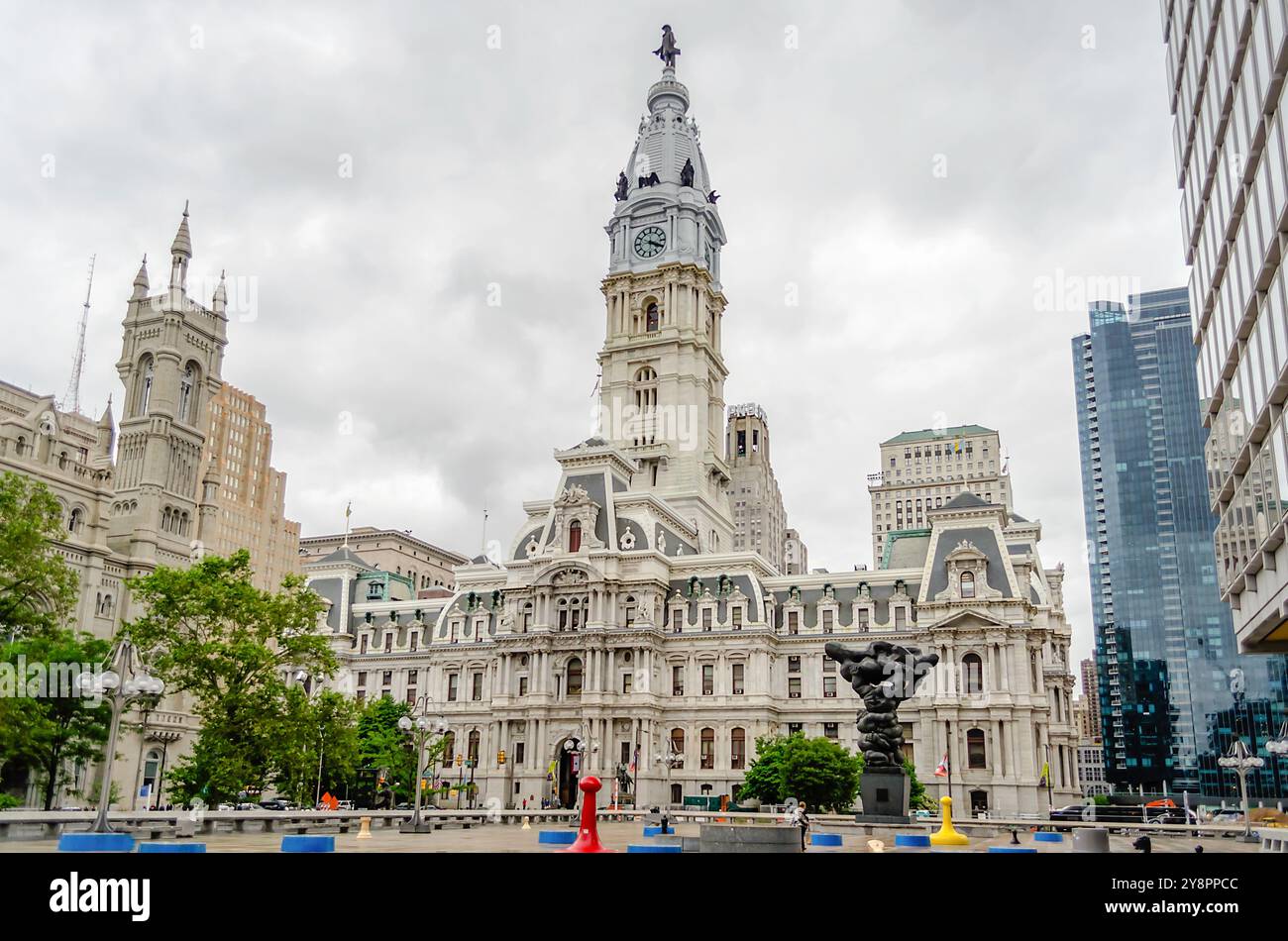 Philadelphia City Hall building, seat of government for the city of ...