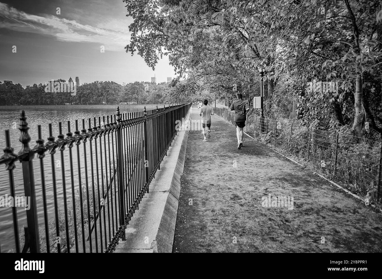 Typical path for Jogging in Central Park, New York City, USA Stock ...