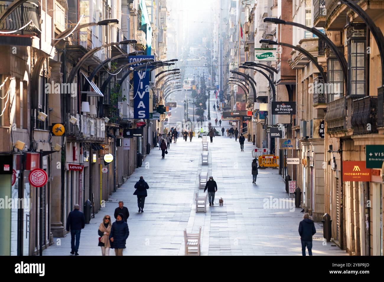 Principe Street, Vigo, Pontevedra, Galicia, Spain, Princip Street is ...
