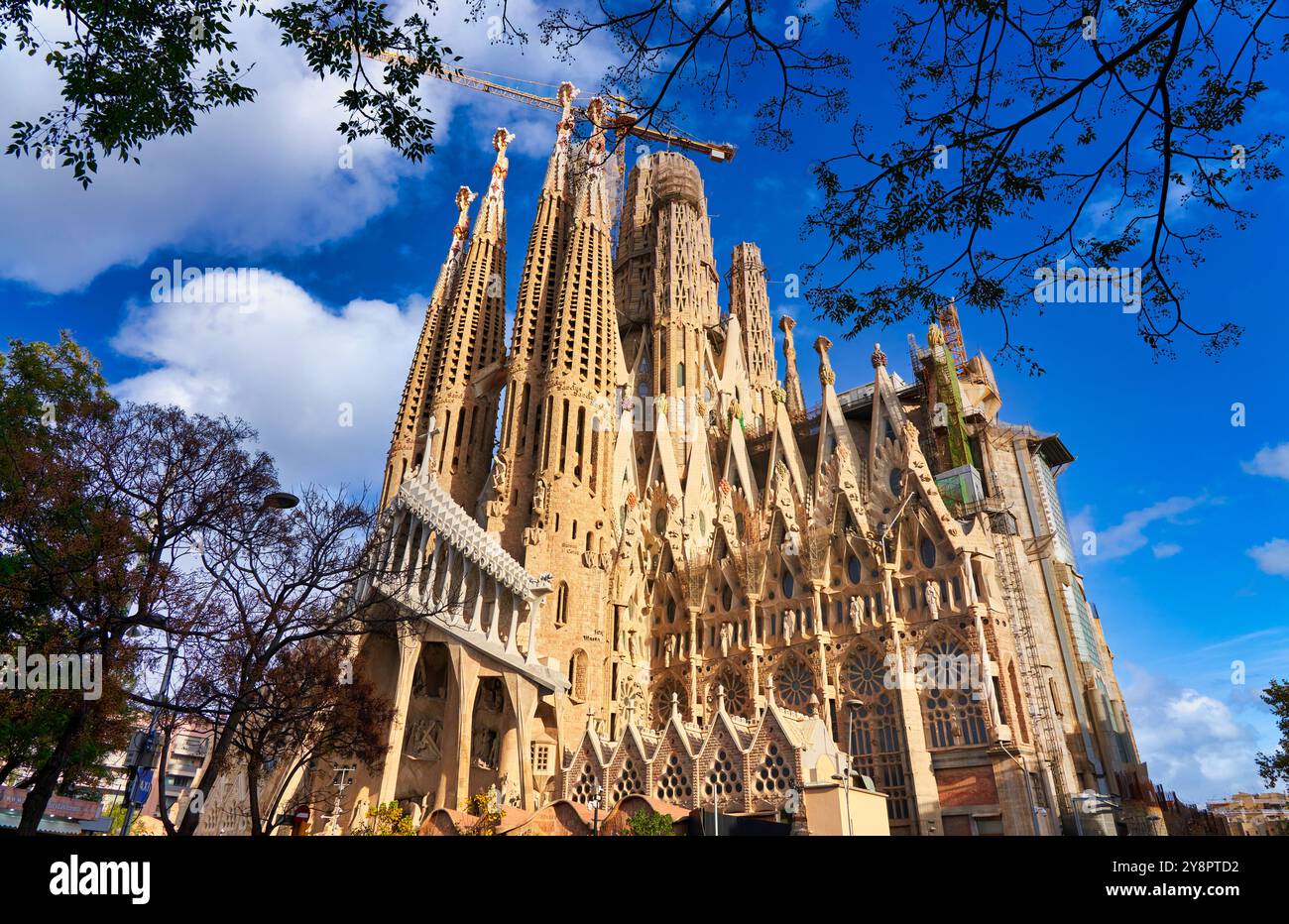Facade of the Passion, the Sagrada Familia Basilica. Barcelona. Spain ...
