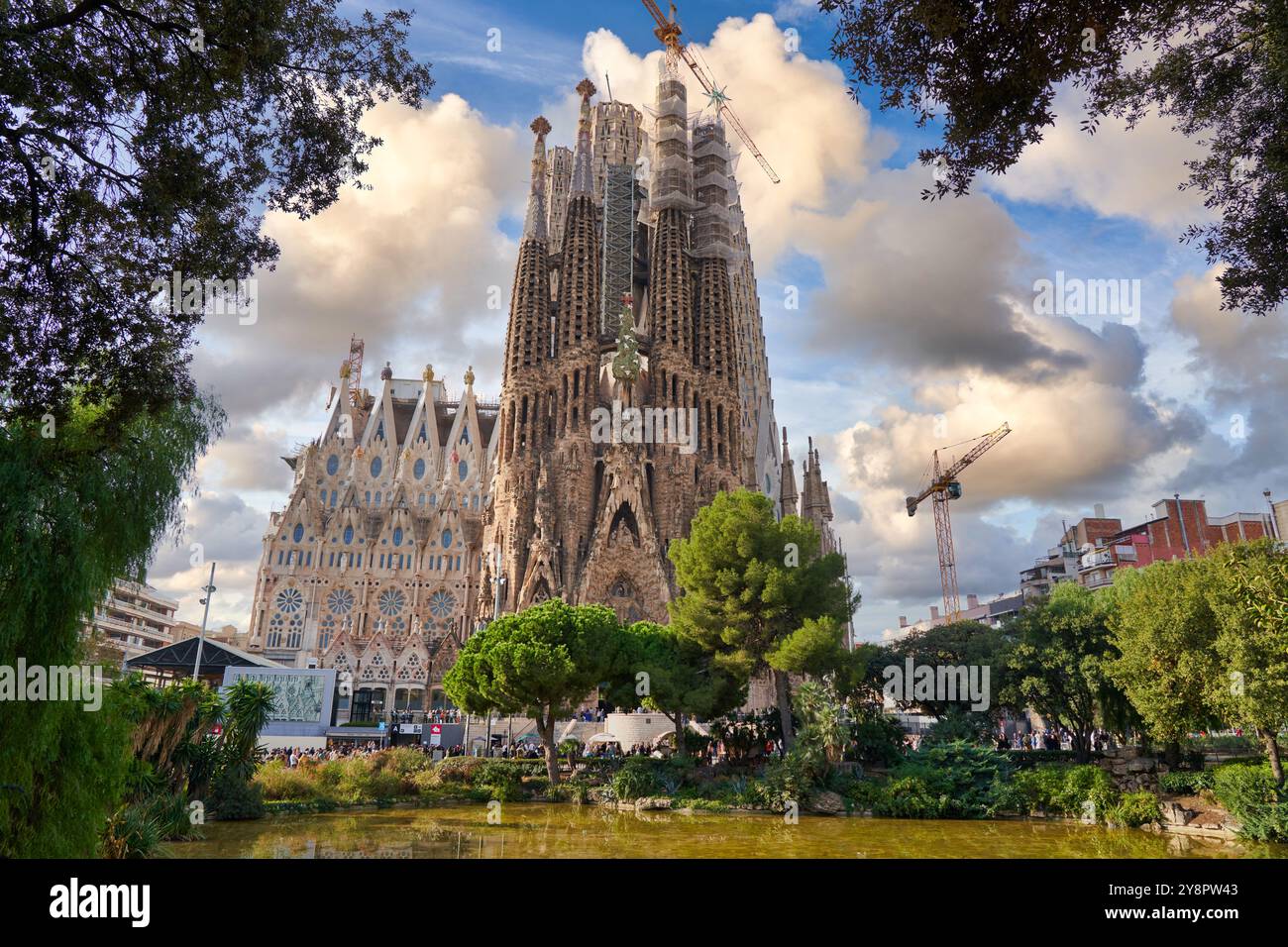 Facade of the Nativity, The Sagrada Familia Basilica. Barcelona. Spain ...