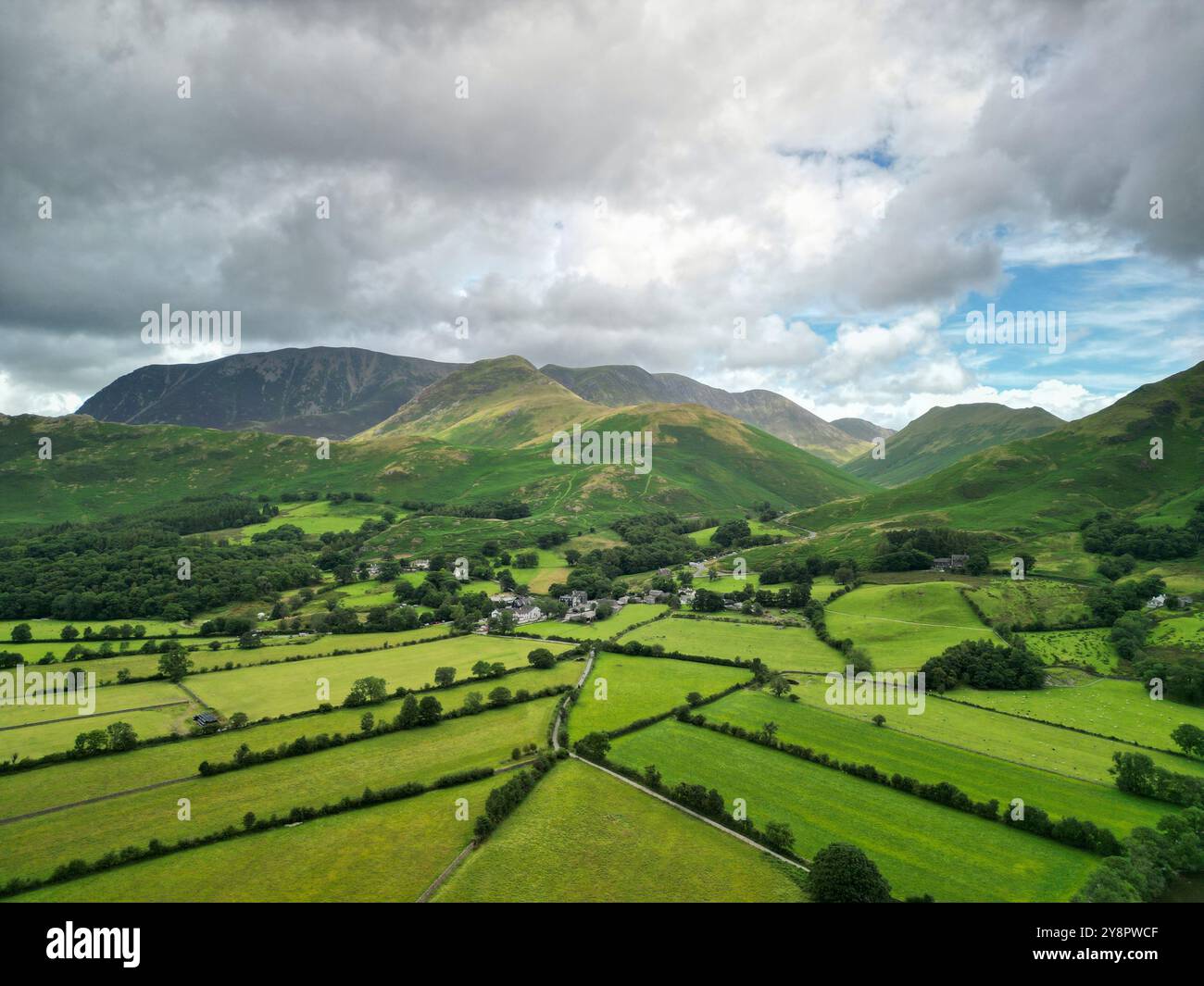 A stunning aerial image showcasing the serene beauty of Buttermere in ...