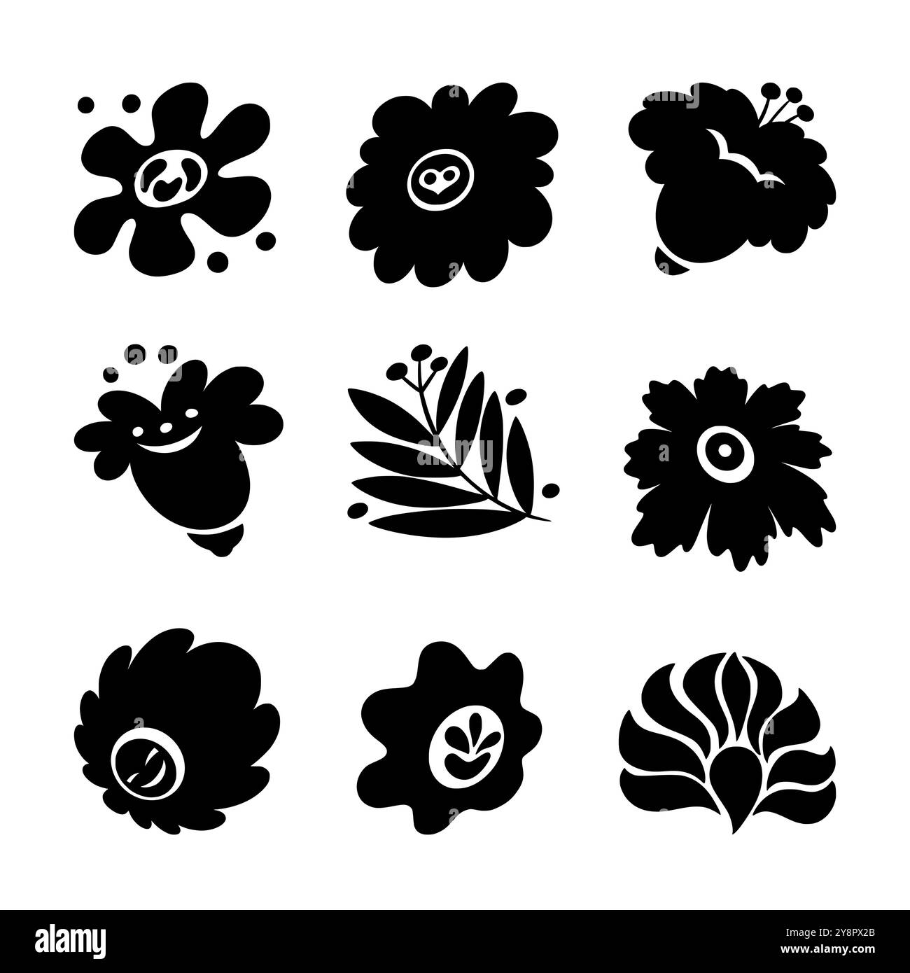 Tropical plant blossom Black and White Stock Photos & Images - Alamy