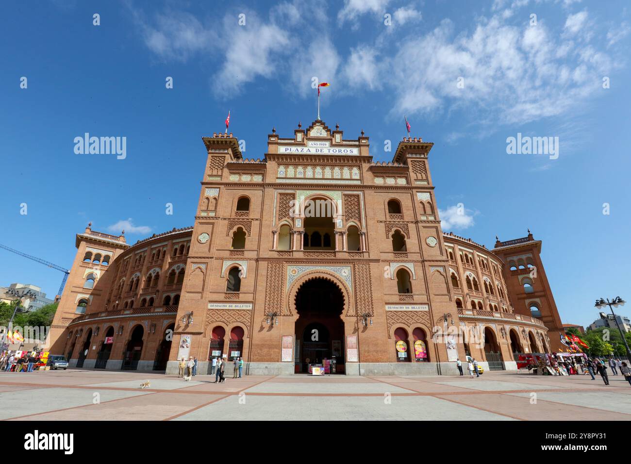 Fighting Bull, Plaza de Toros Las Ventas Square, Bullfighting arena ...