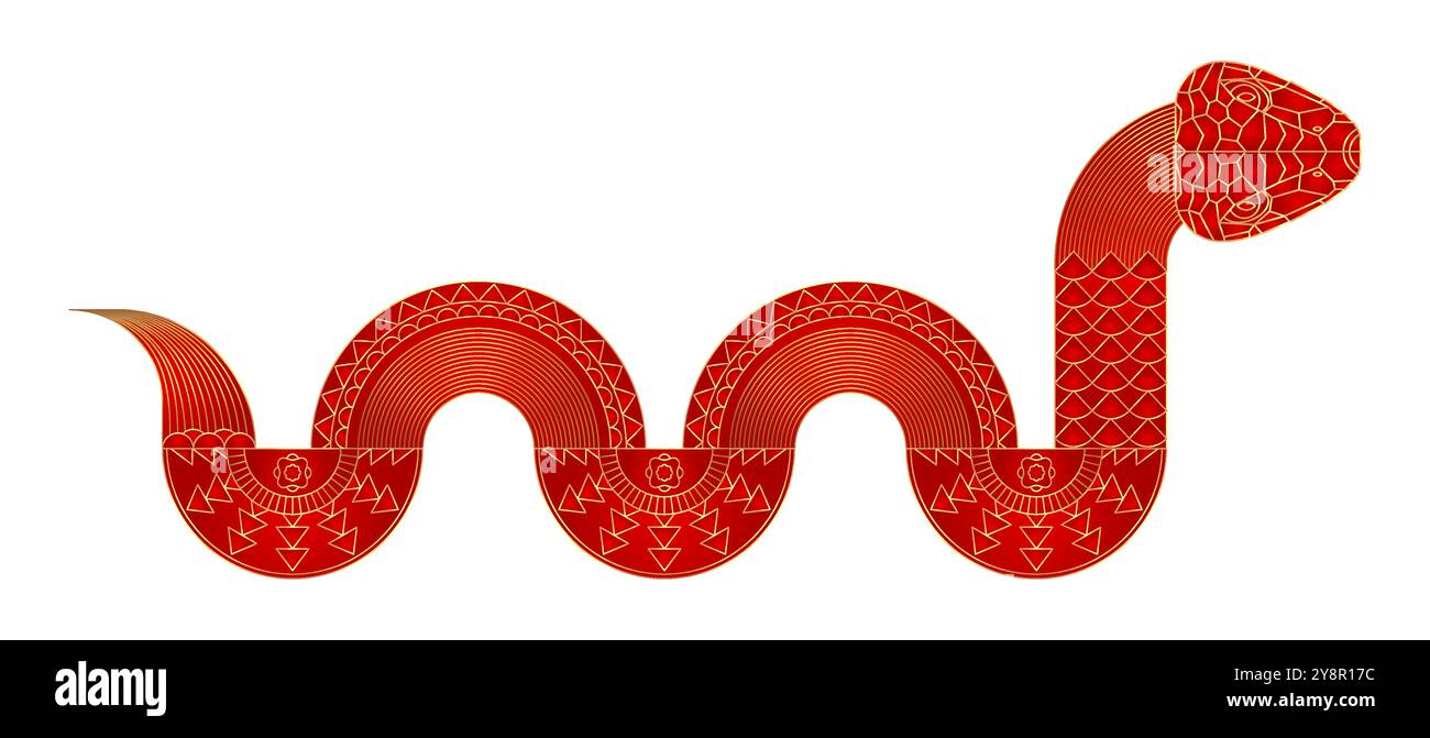 Outline geometric Snake. Chinese new year 2025 symbol Stock Vector ...