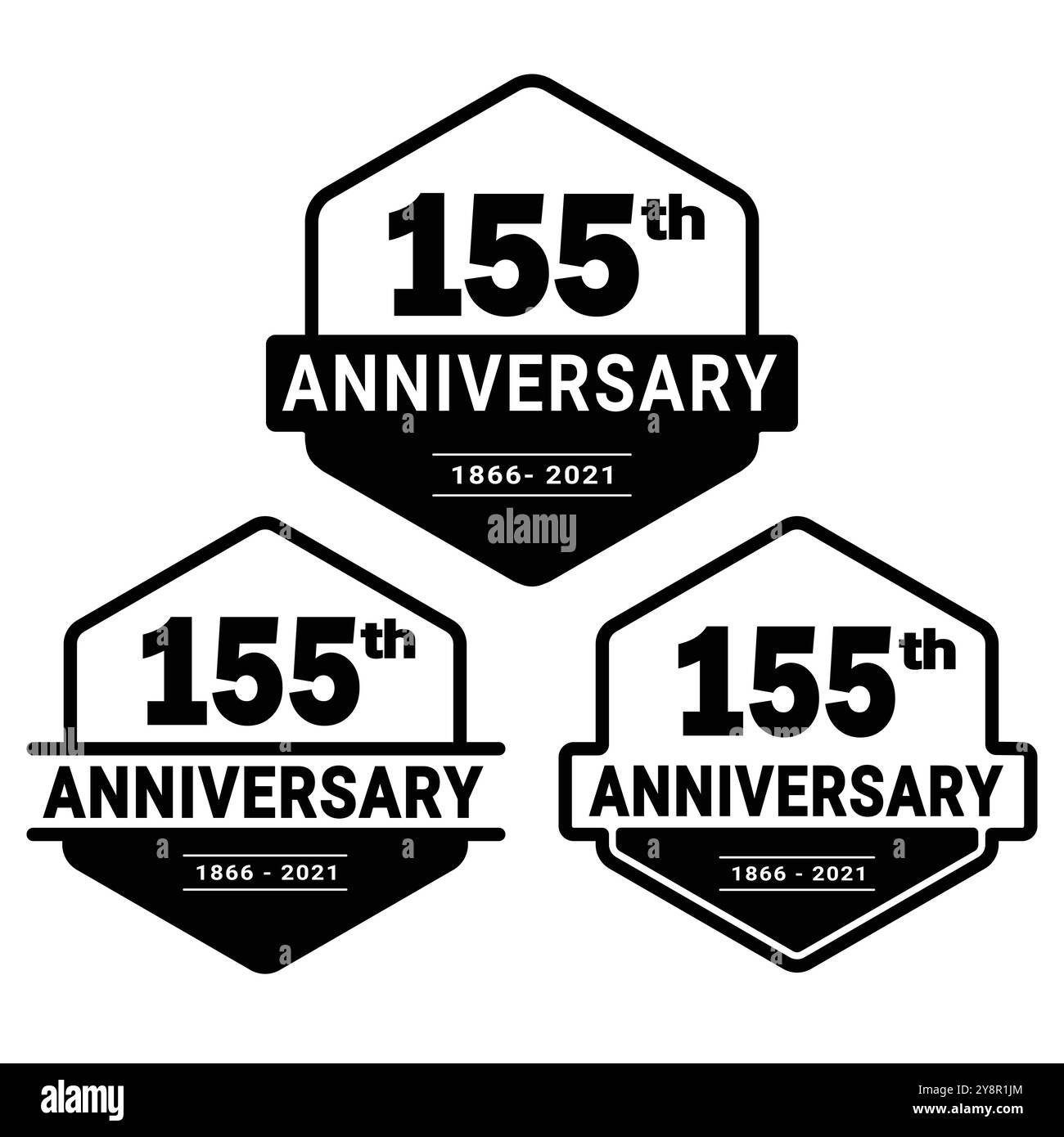 155 years anniversary celebration logotype. 155th anniversary logo ...